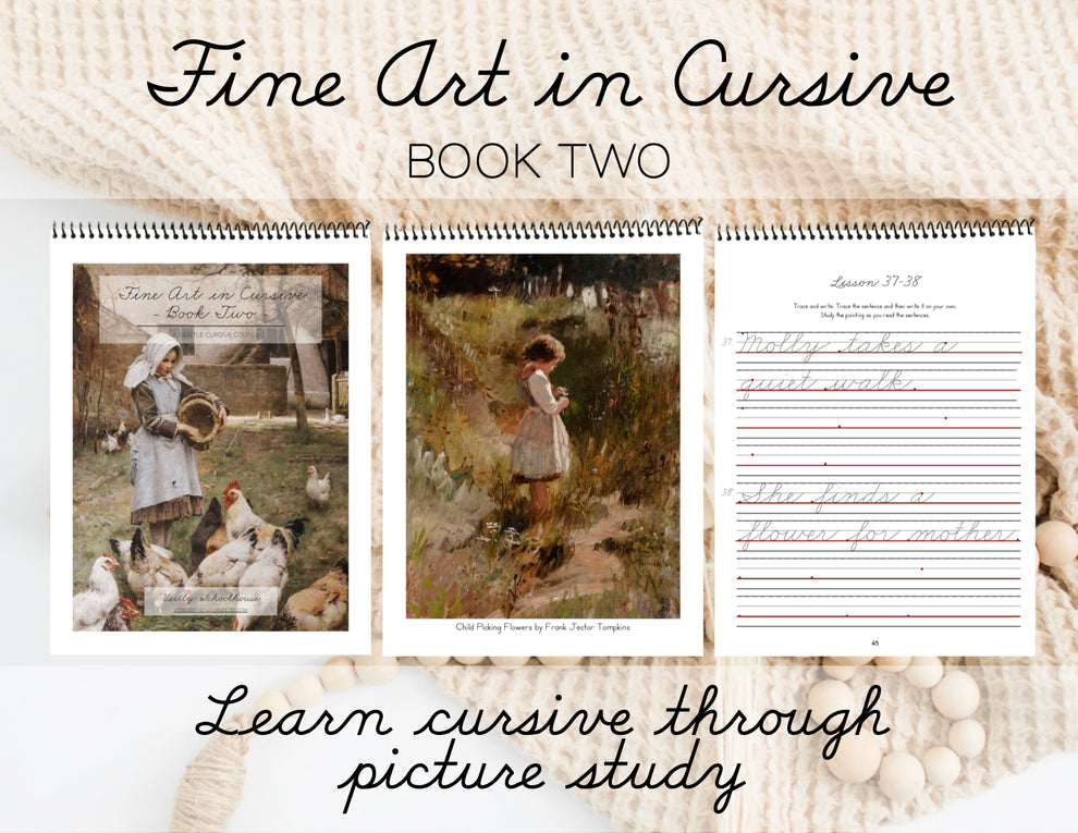 Fine Art in Cursive Book Two - Digital Download – Verily Schoolhouse Shop